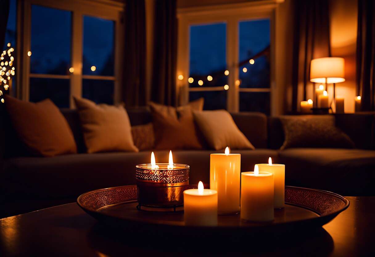 Création d'ambiance cosy avec bougies parfumées : guide pratique